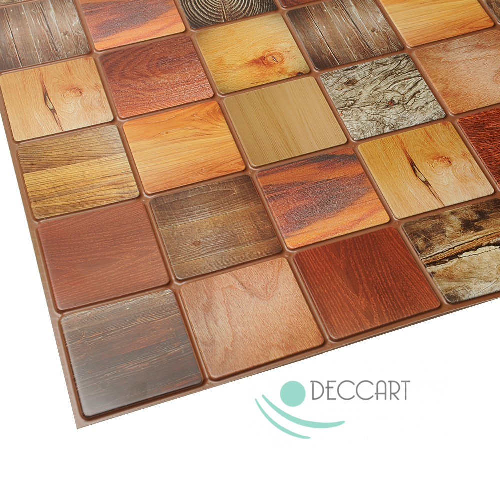 Panele Ścienne 3D PCV Famed Bar drewno kolorowe - DECCART